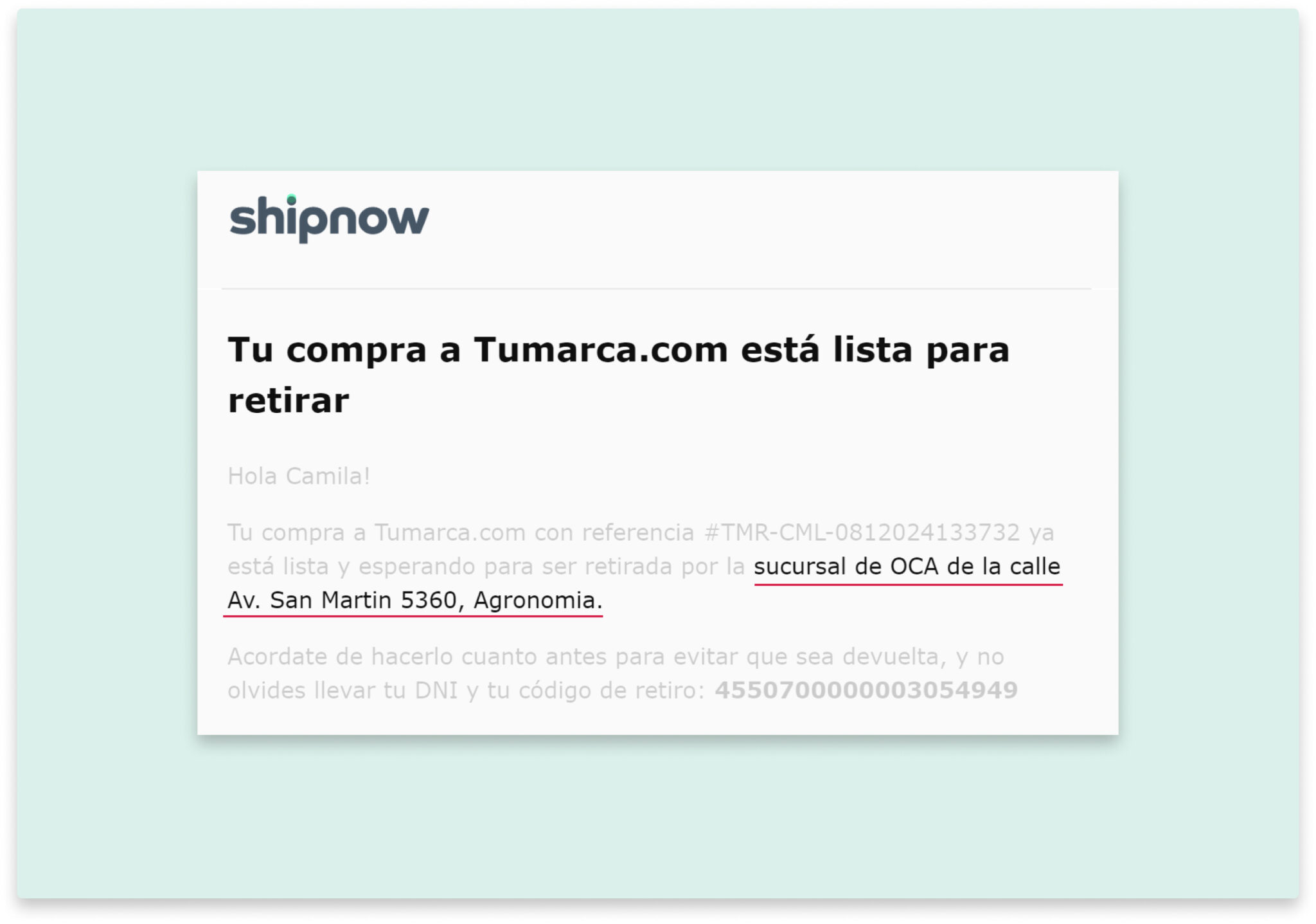 Shipnow - En qué sucursal retiro mi pedido